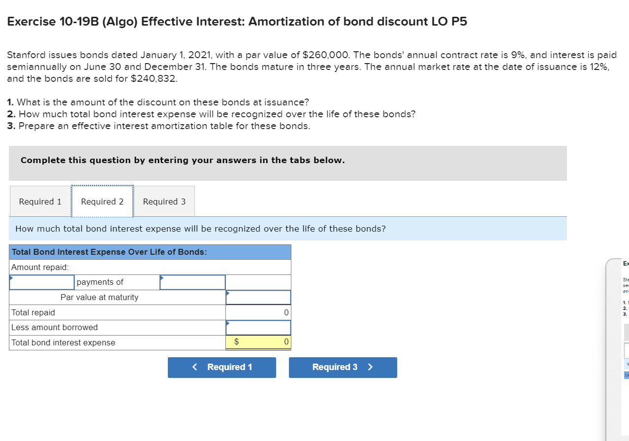 Solved Exercise 10-19B (Algo) Effective Interest: | Chegg.com