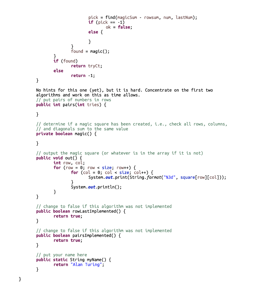 Solved Recall that a magic square is a 2-dimensional square | Chegg.com
