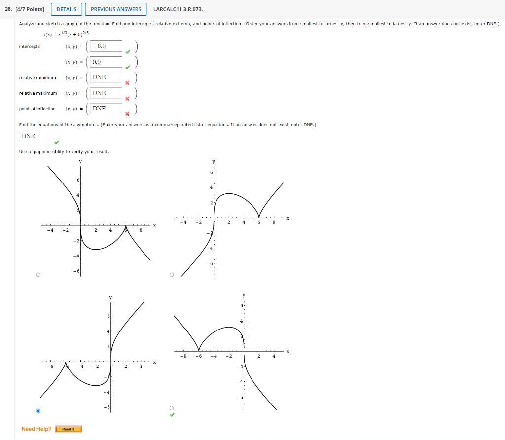 Solved 26. [4/7 points) DETAILS PREVIOUS ANSWERS LARCALC11 | Chegg.com