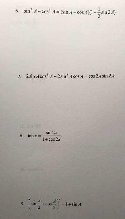 Solved Simplify the following trigonometric expressions 1. | Chegg.com