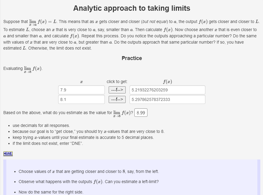 Solved Analytic approach to taking limits > Suppose that lim | Chegg.com