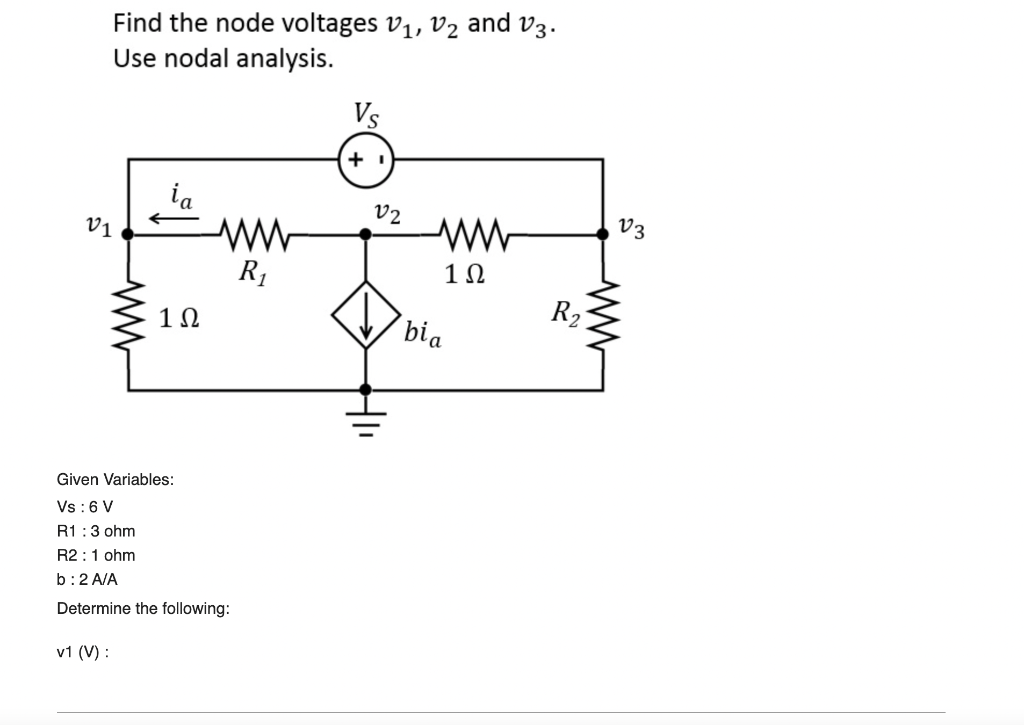 Solved Find the node voltages v1,v2 and v3 Use nodal | Chegg.com