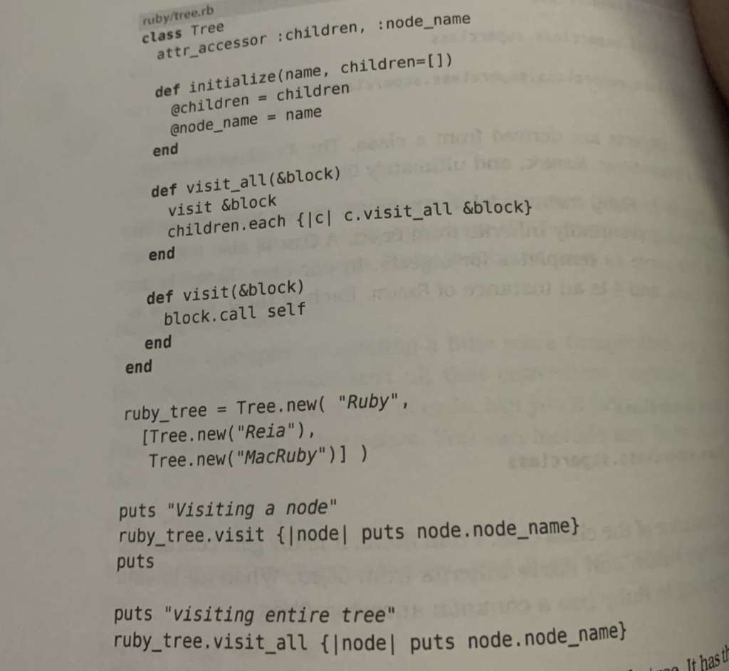 IN RUBY CODE #1 The Tree class presented in the | Chegg.com