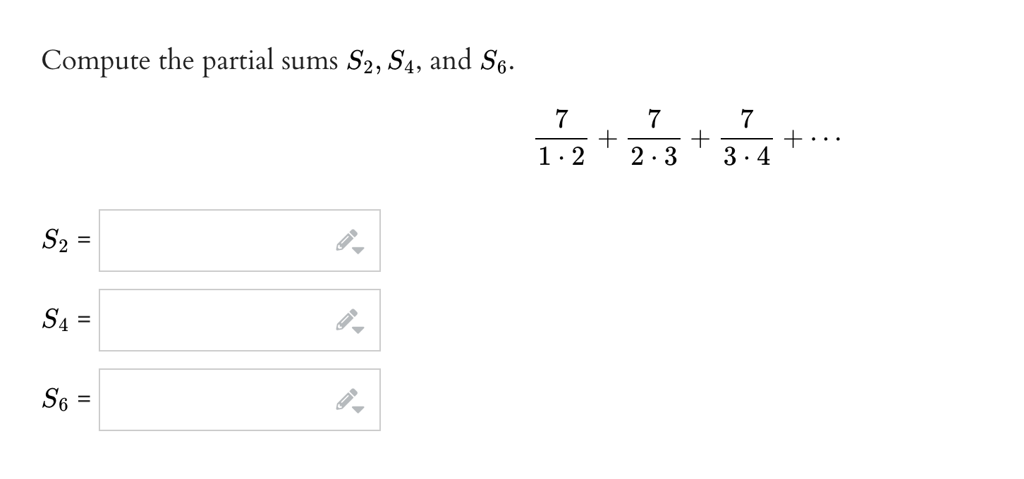 Solved Compute the partial sums S_(2),S_(4), and S_(6). | Chegg.com