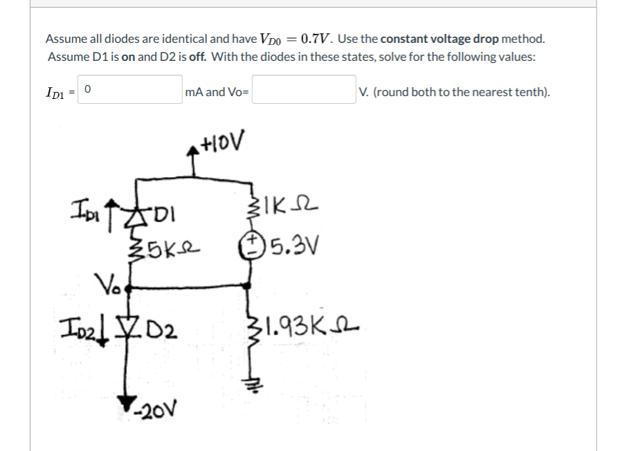 Solved Assume all diodes are identical and have Vpo = 0.7V. | Chegg.com