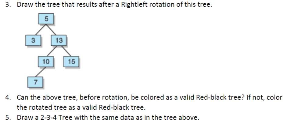 Solved 3. Draw the tree that results after a Rightleft | Chegg.com