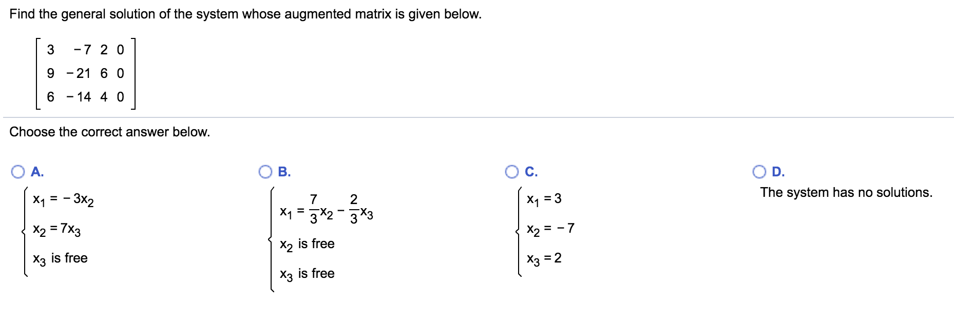 Solved Find the general solution of the system whose | Chegg.com