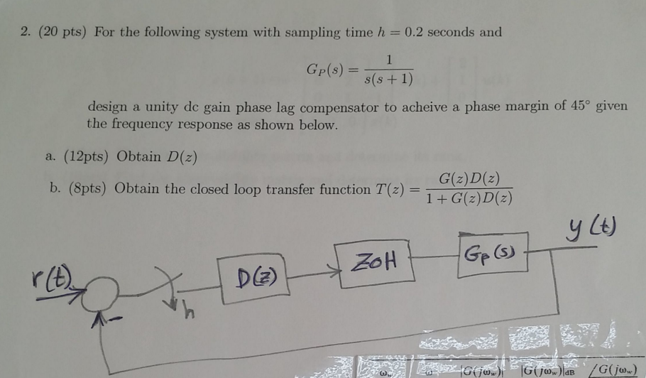 Solved 2. (20 pts) For the following system with sampling | Chegg.com