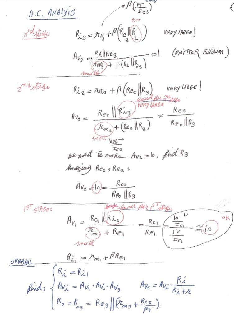 Solved For the 3-stage direct-coupled amplifier circuit | Chegg.com
