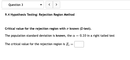 Solved 9.4 Hypothesis Testing: Rejection Region Method | Chegg.com