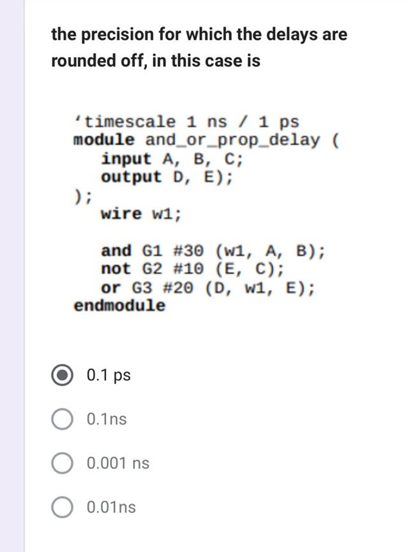 Solved the precision for which the delays arerounded off, in | Chegg.com