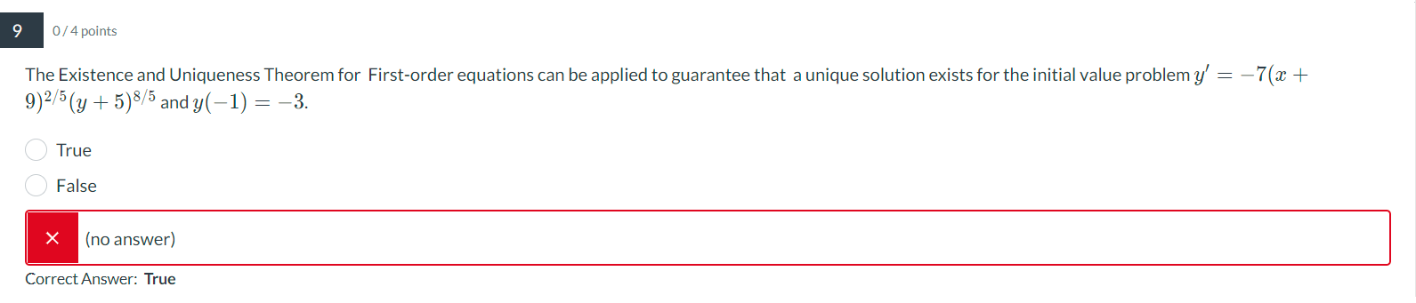 Solved The Existence and Uniqueness Theorem for First-order | Chegg.com