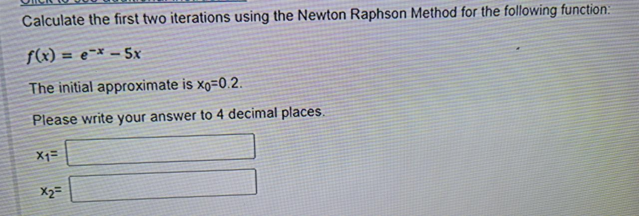 Solved Calculate the first two iterations using the Newton | Chegg.com