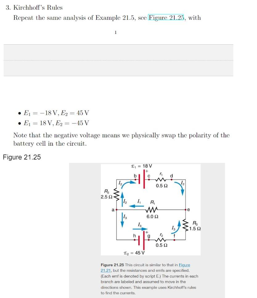 Solved 3. Kirchhoff's Rules Repeat the same analysis of | Chegg.com