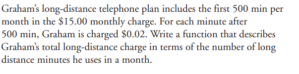 Solved Graham's long-distance telephone plan includes the | Chegg.com