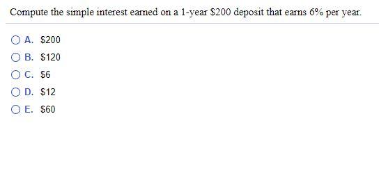 Solved Compute the simple interest earned on a 1-year $200 | Chegg.com