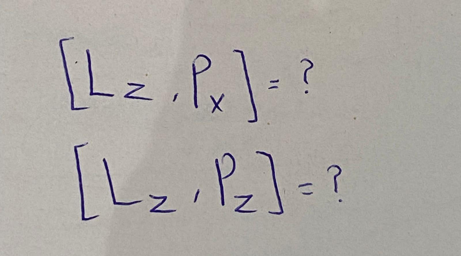 Solved [Lz,Px]=? [Lz,Pz]=? | Chegg.com