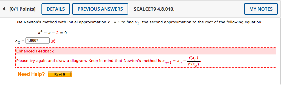 Solved 4. [0/1 Points) DETAILS PREVIOUS ANSWERS SCALCET9 | Chegg.com