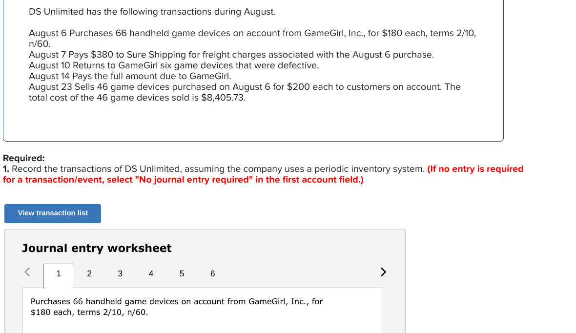 Solved DS Unlimited has the following transactions during | Chegg.com