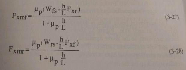 Derive the maximum braking forces in Eqs. (3-27) and | Chegg.com