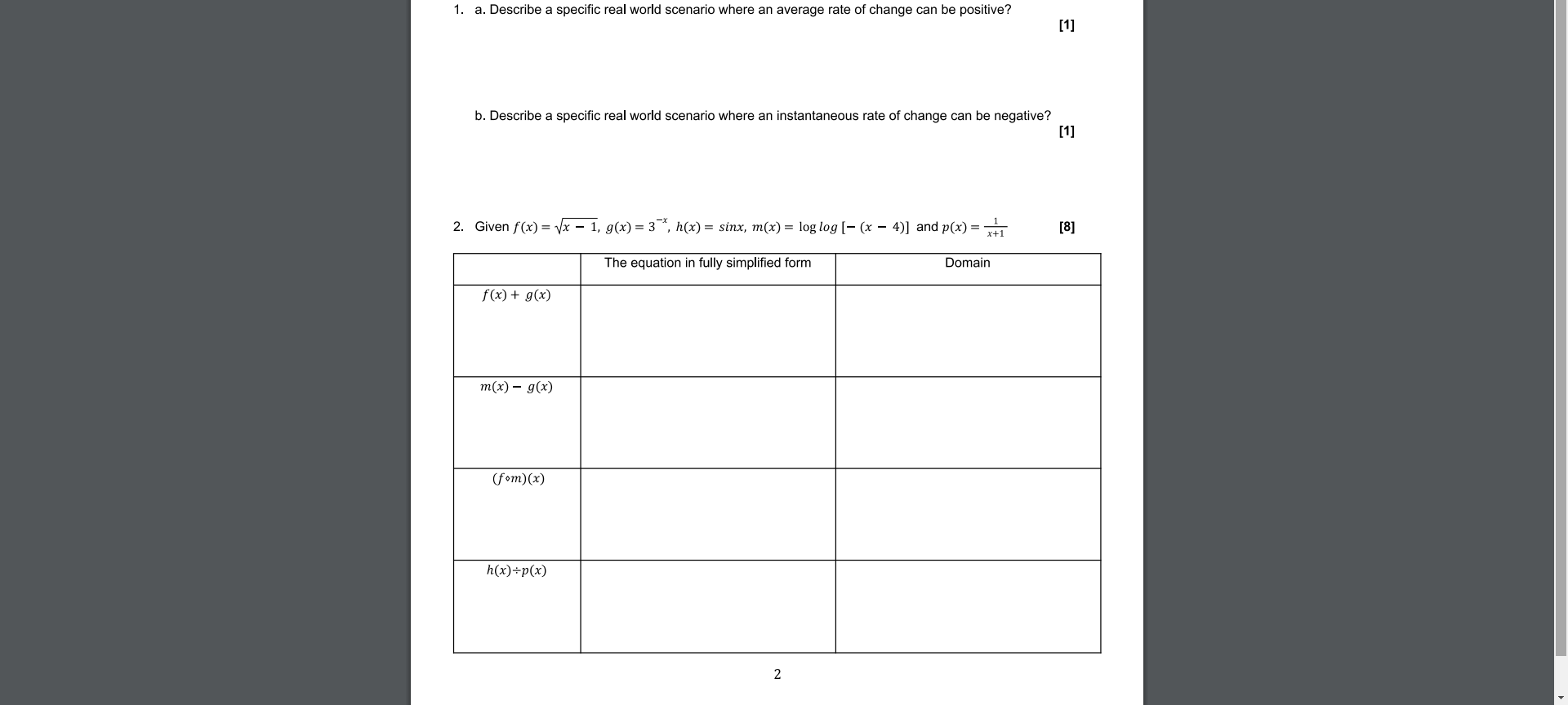 Solved 1. a. Describe a specific real world scenario where | Chegg.com