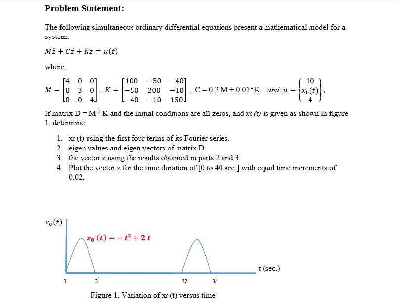 Solved Problem Statement: The following simultaneous | Chegg.com