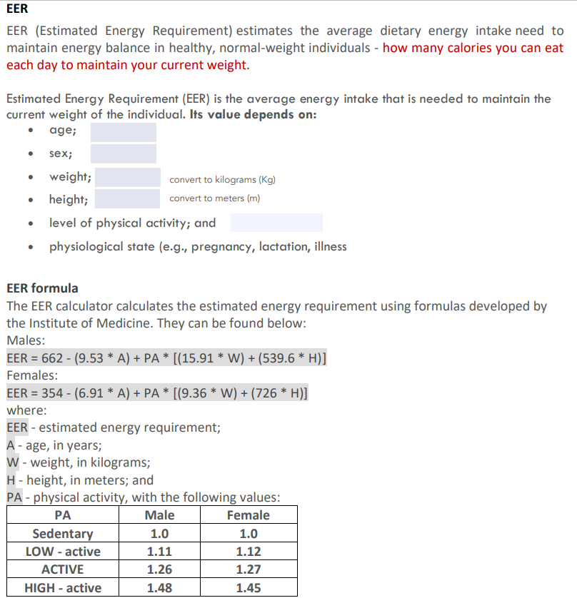 Solved Assignment 3 (1) Calculate your BMI (2) Calculate | Chegg.com