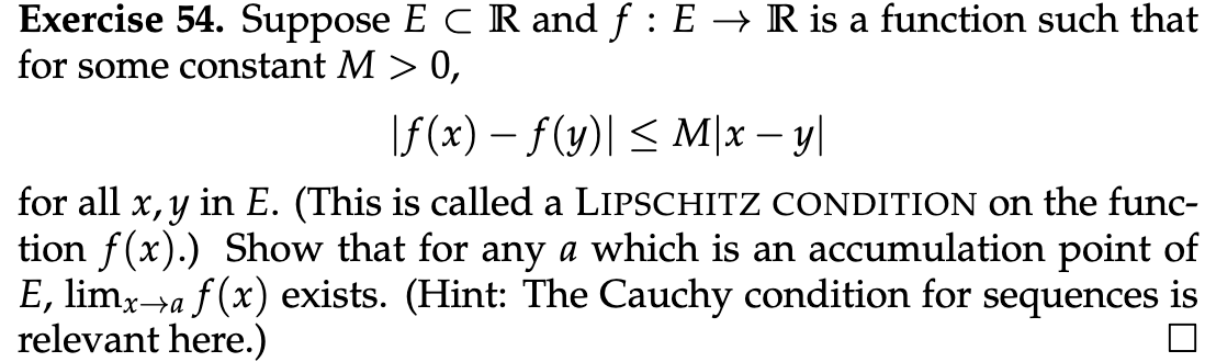 Solved Exercise 54. Suppose E⊂R and f:E→R is a function such | Chegg.com