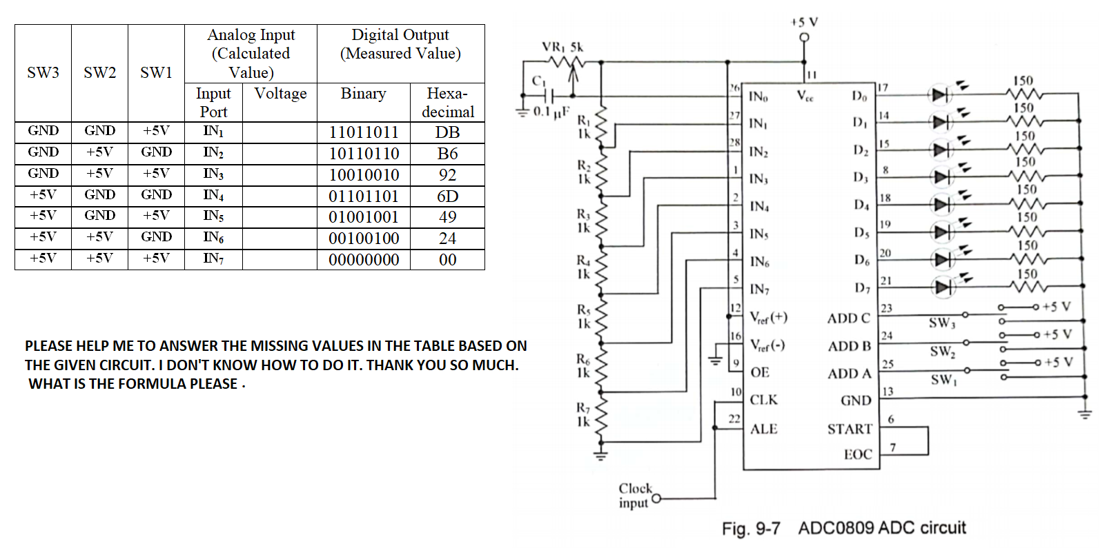 Solved (A-D CONVERTER CIRCUIT) PLEASE HELP ME HOW TO | Chegg.com