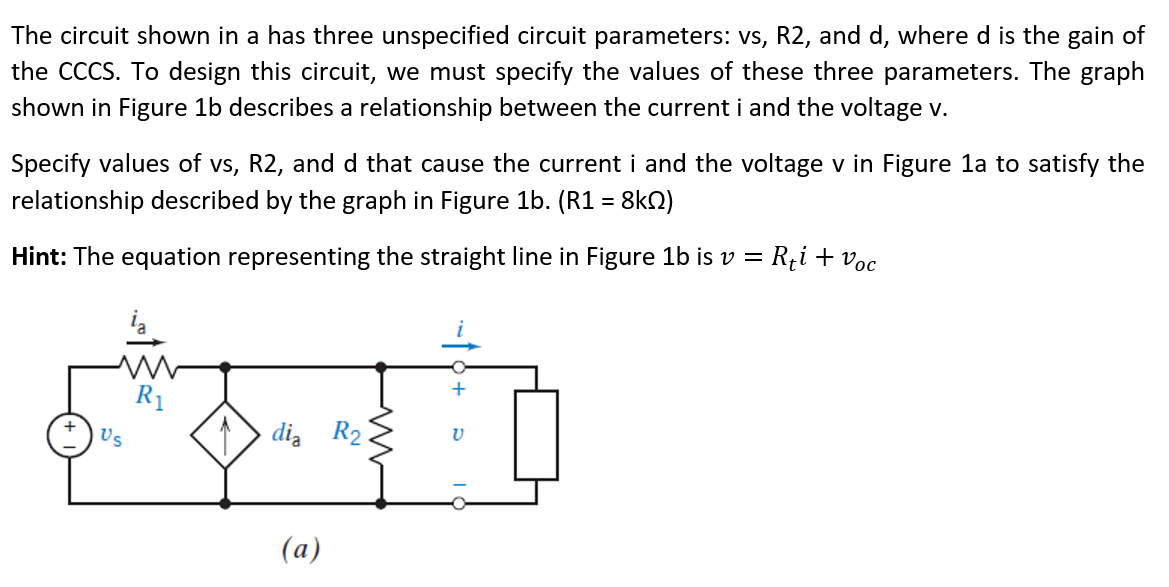 Solved The circuit shown in a has three unspecified circuit | Chegg.com