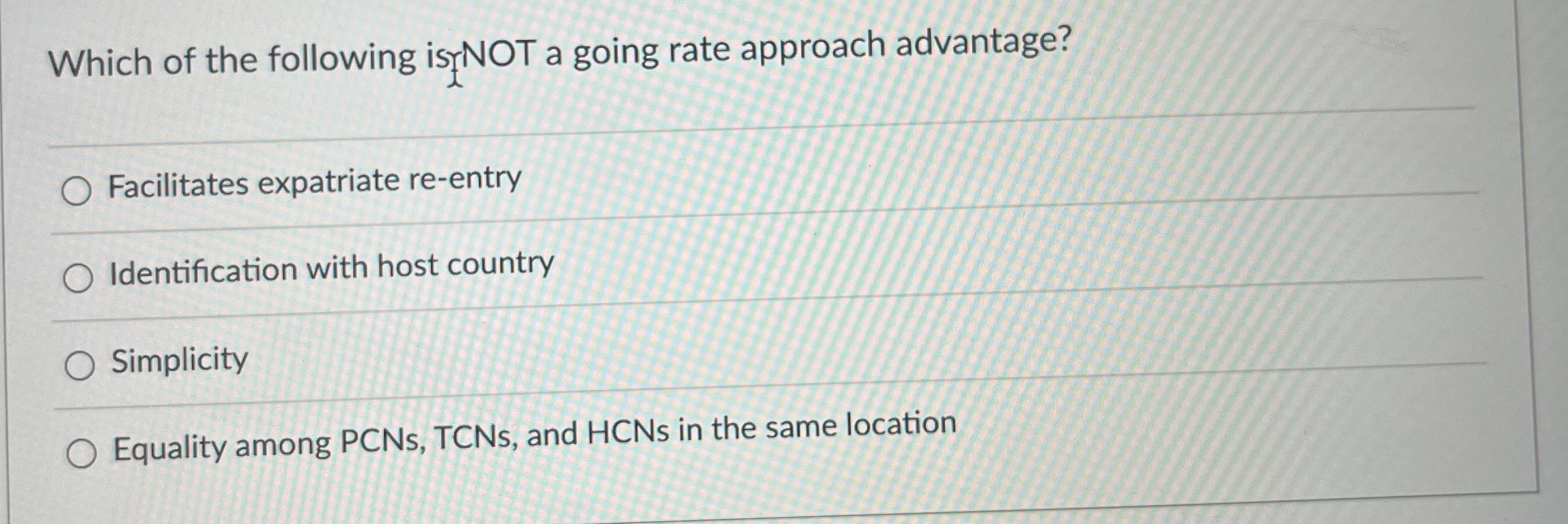 Solved Which of the following isfNOT a going rate approach | Chegg.com