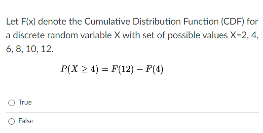 Solved Let F(x) denote the Cumulative Distribution Function | Chegg.com