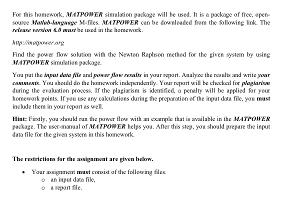Find the power flow solution with the Newton Raphson | Chegg.com