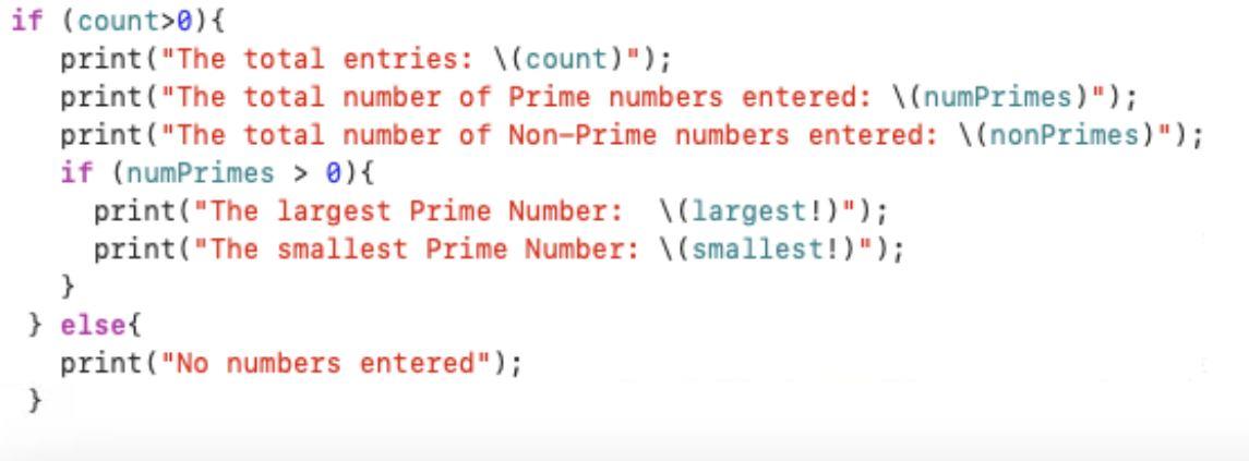 \}if ( count>0)\{ print("The total entries: \( | Chegg.com