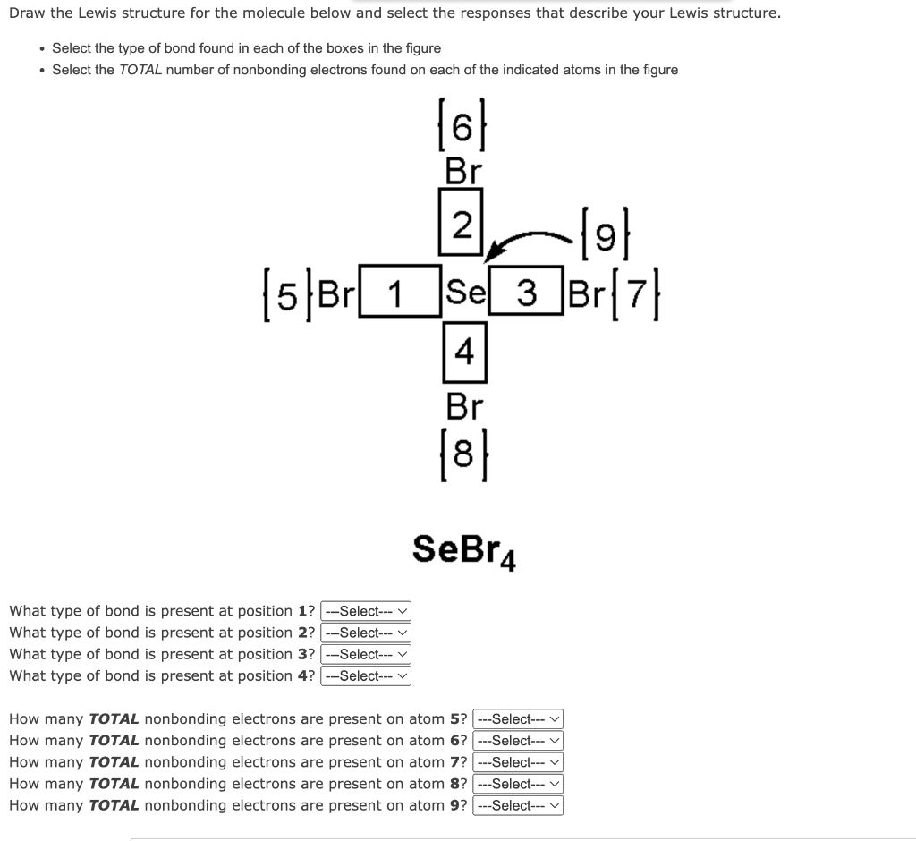 Solved Draw the Lewis structure for the molecule below and | Chegg.com