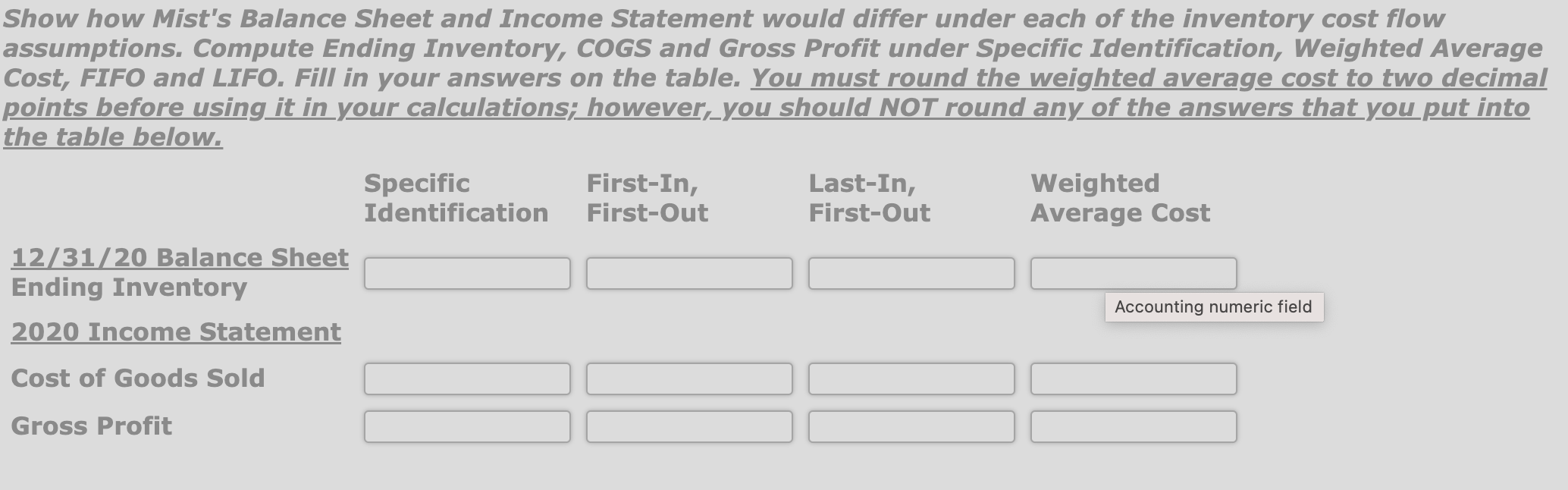 Solved Mist, Inc. uses a PERIODIC inventory system and has | Chegg.com