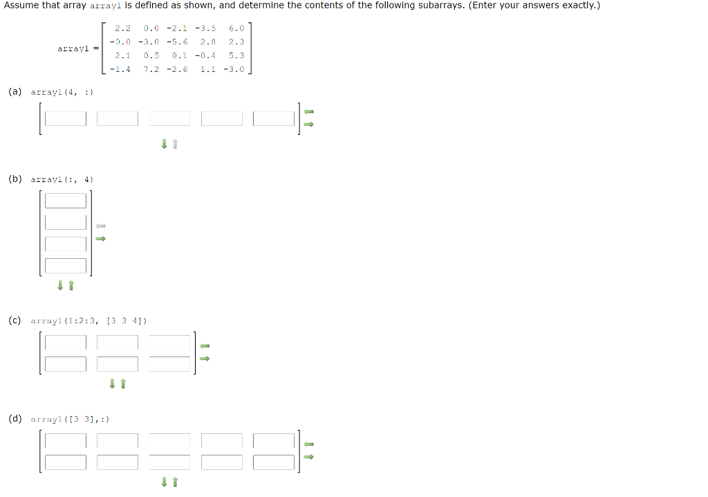 Solved Assume that array arrayı is defined as shown, and | Chegg.com