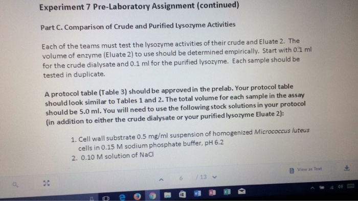Solved Complete the following practice protein purification | Chegg.com