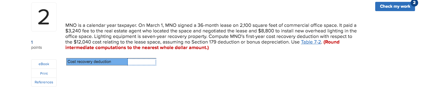 Check my work MNO is a calendar year taxpayer. On | Chegg.com