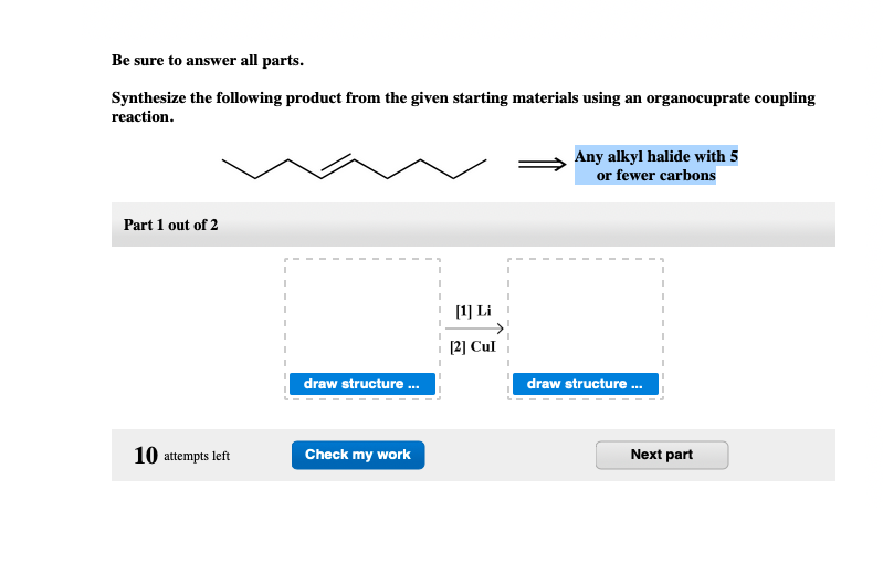 Solved Be sure to answer all parts. Synthesize the following | Chegg.com