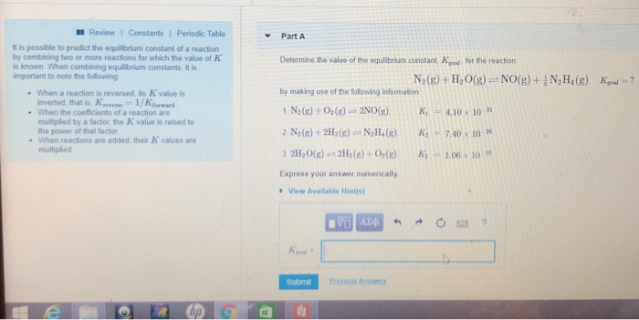 Solved Review 1 Constants l Periodic Table Part A It is | Chegg.com