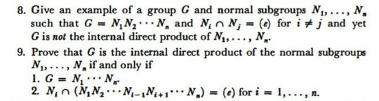 Solved 8. Give an example of a group G and normal subgroups | Chegg.com