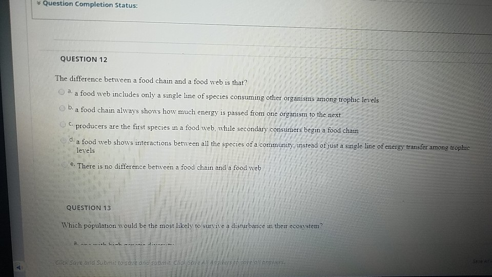 Solved Question Completion Status: QUESTION 12 The | Chegg.com