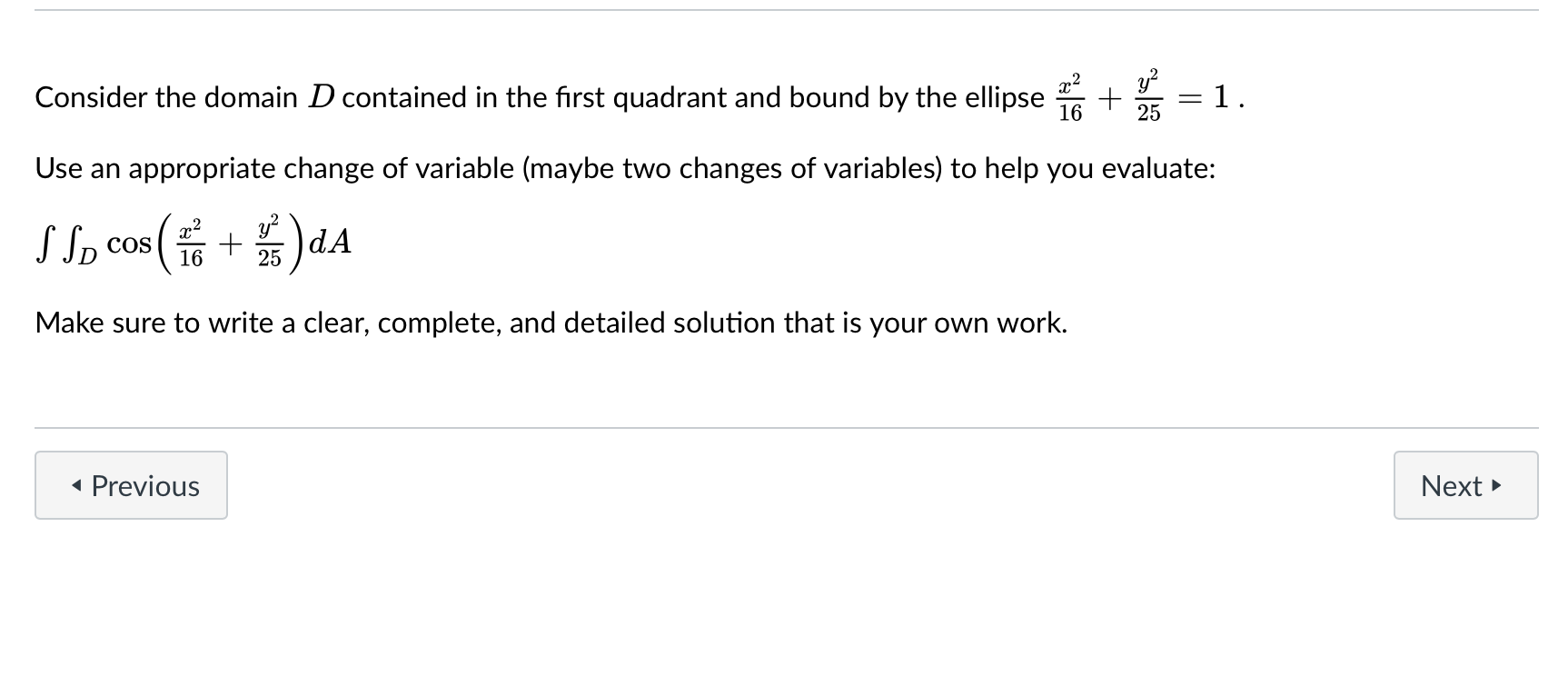 Solved Consider the domain D contained in the first quadrant | Chegg.com