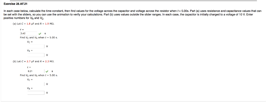 Solved Active Figure 28.21 Discharging a Capacitor The | Chegg.com