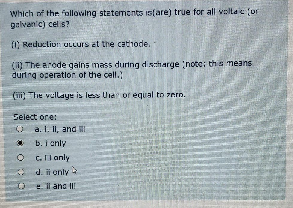 Solved Which of the following statements is(are) true for | Chegg.com