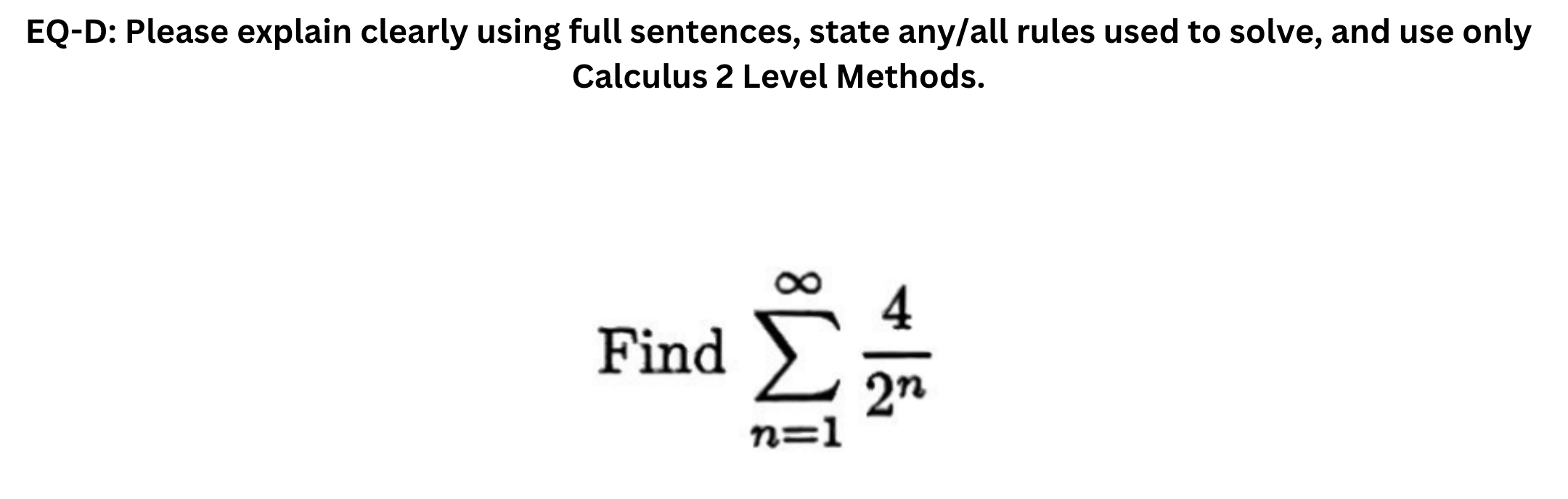 Solved EQ-D: Please explain clearly using full sentences, | Chegg.com
