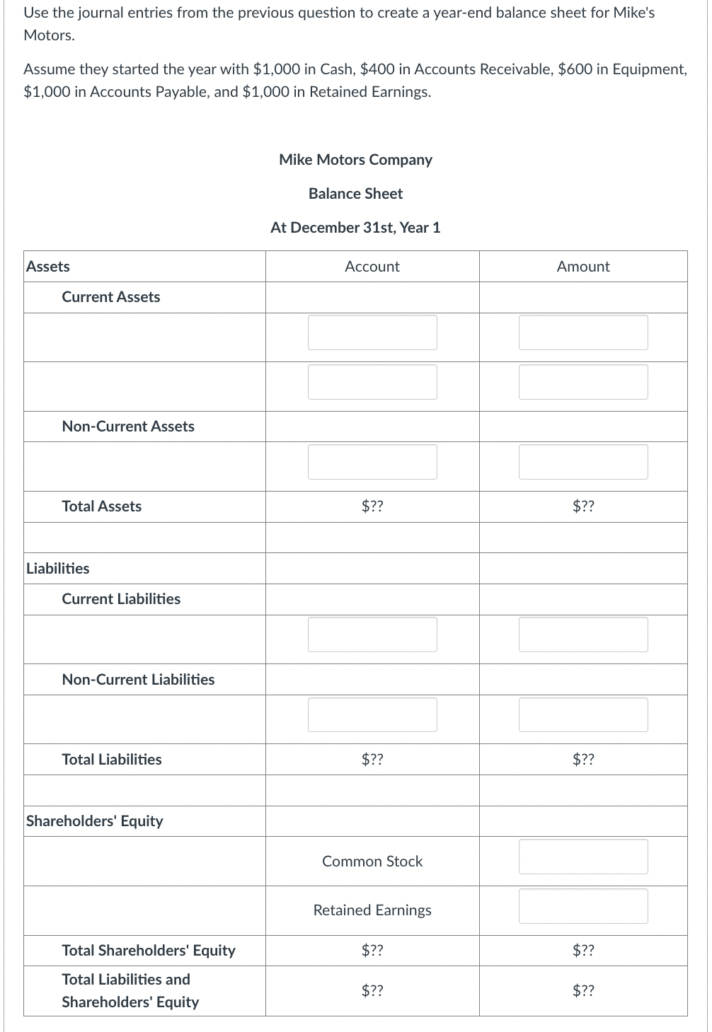 Solved Use the journal entries from the previous question to | Chegg.com