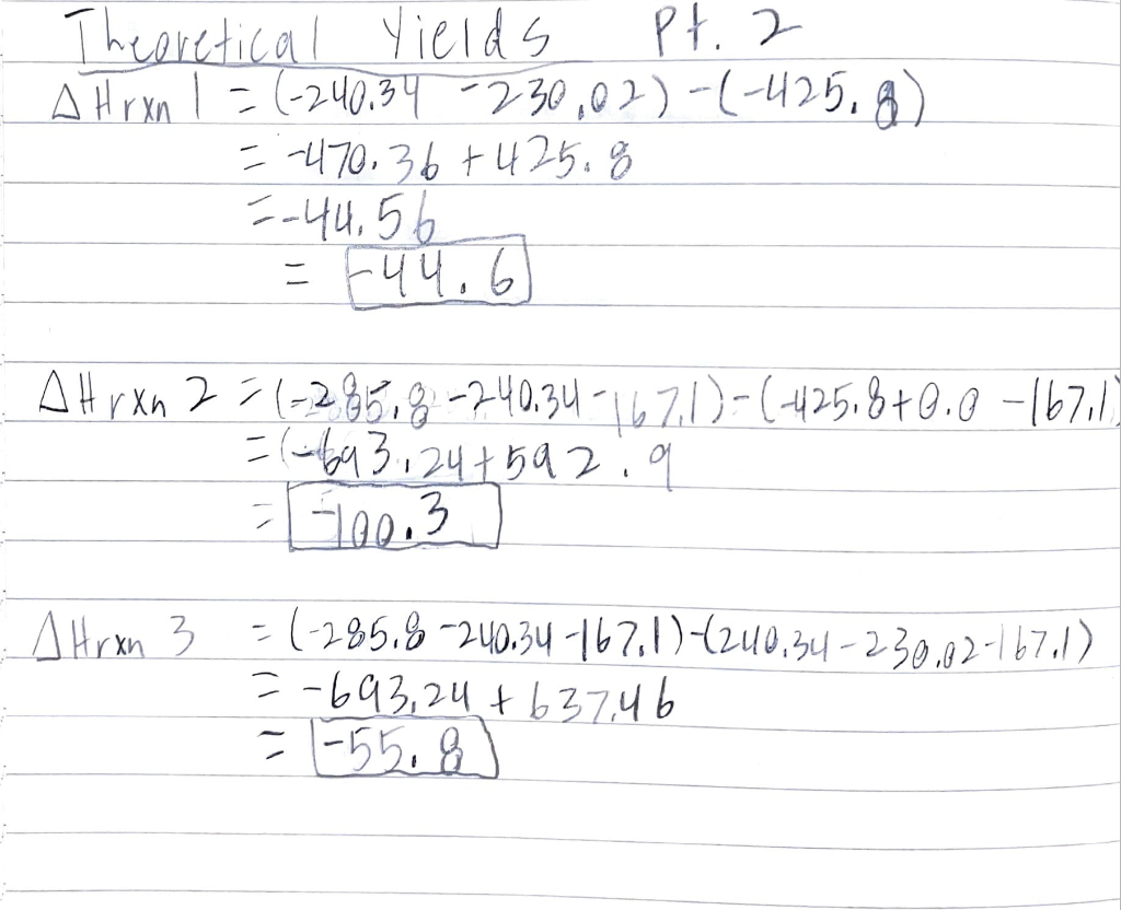 Solved Hess's Law. Lab 8: Thermodynamics. Please help me | Chegg.com