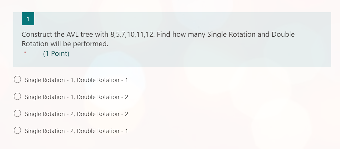 Solved Construct the AVL tree with 8,5,7,10,11,12. Find how | Chegg.com